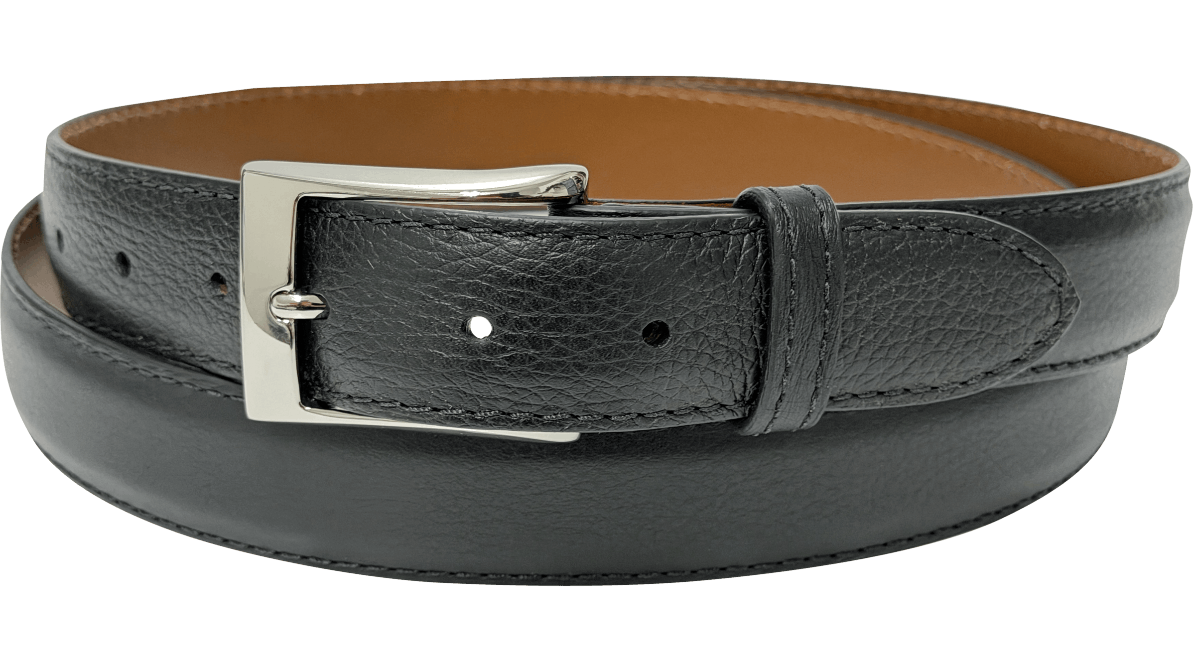 Designer High End Italian Calf Pebble Grain USA Made Belts
