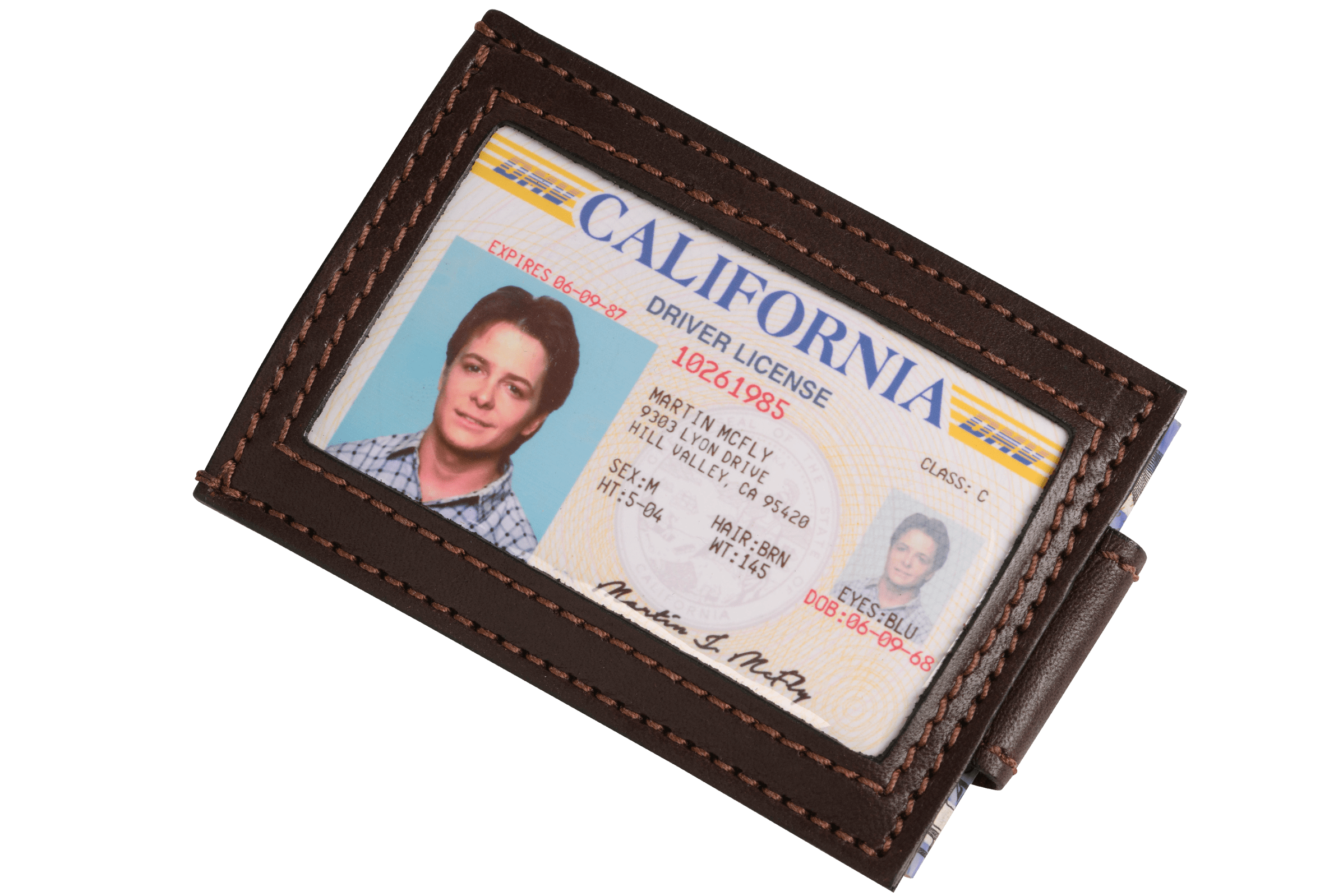 Premium Brown Leather ID Wallet With Money Clip- Handcrafted in USA ...