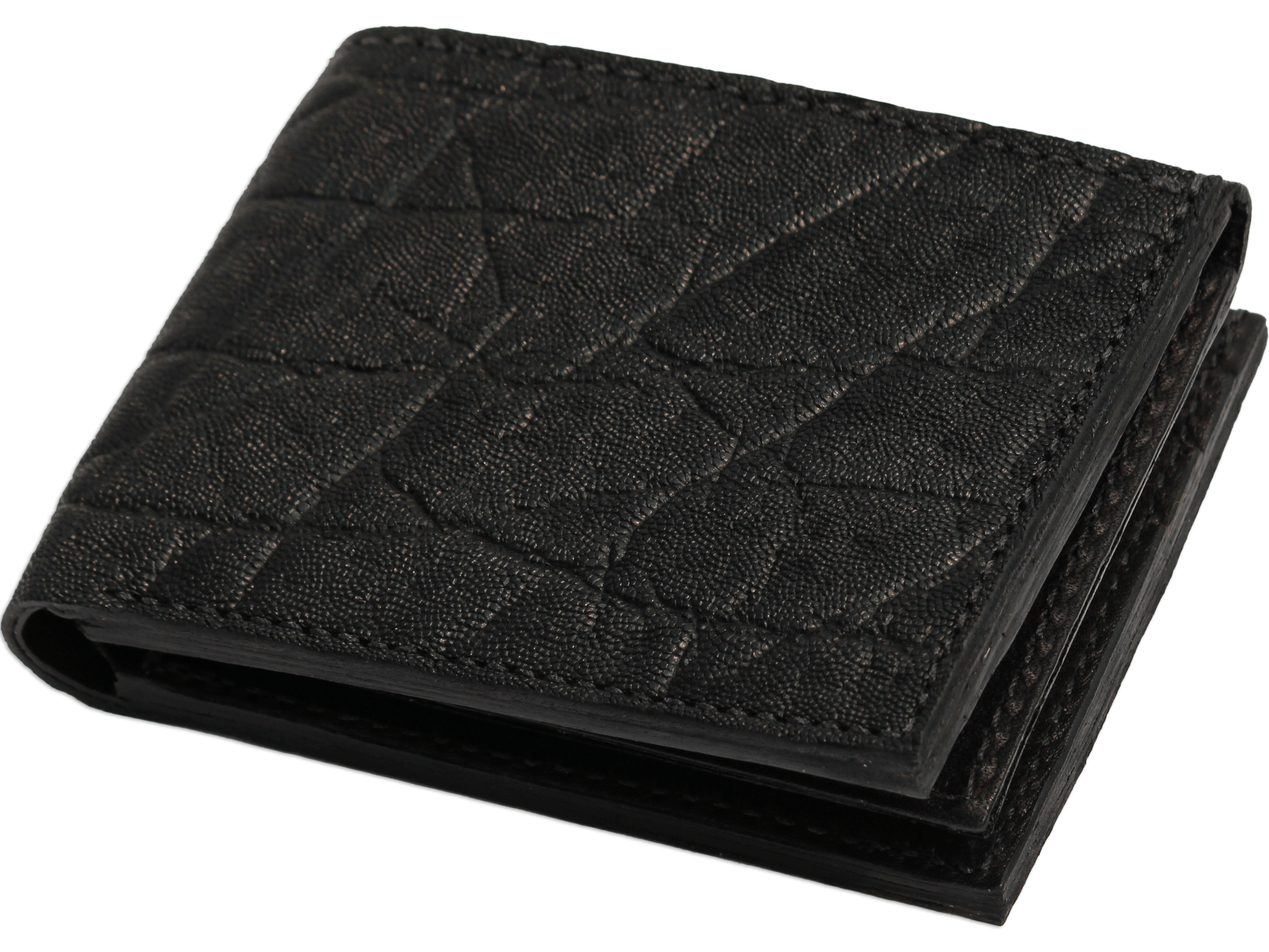 Black Elephant Luxury Designer Exotic Bifold Wallet With Flip Up ID Wi