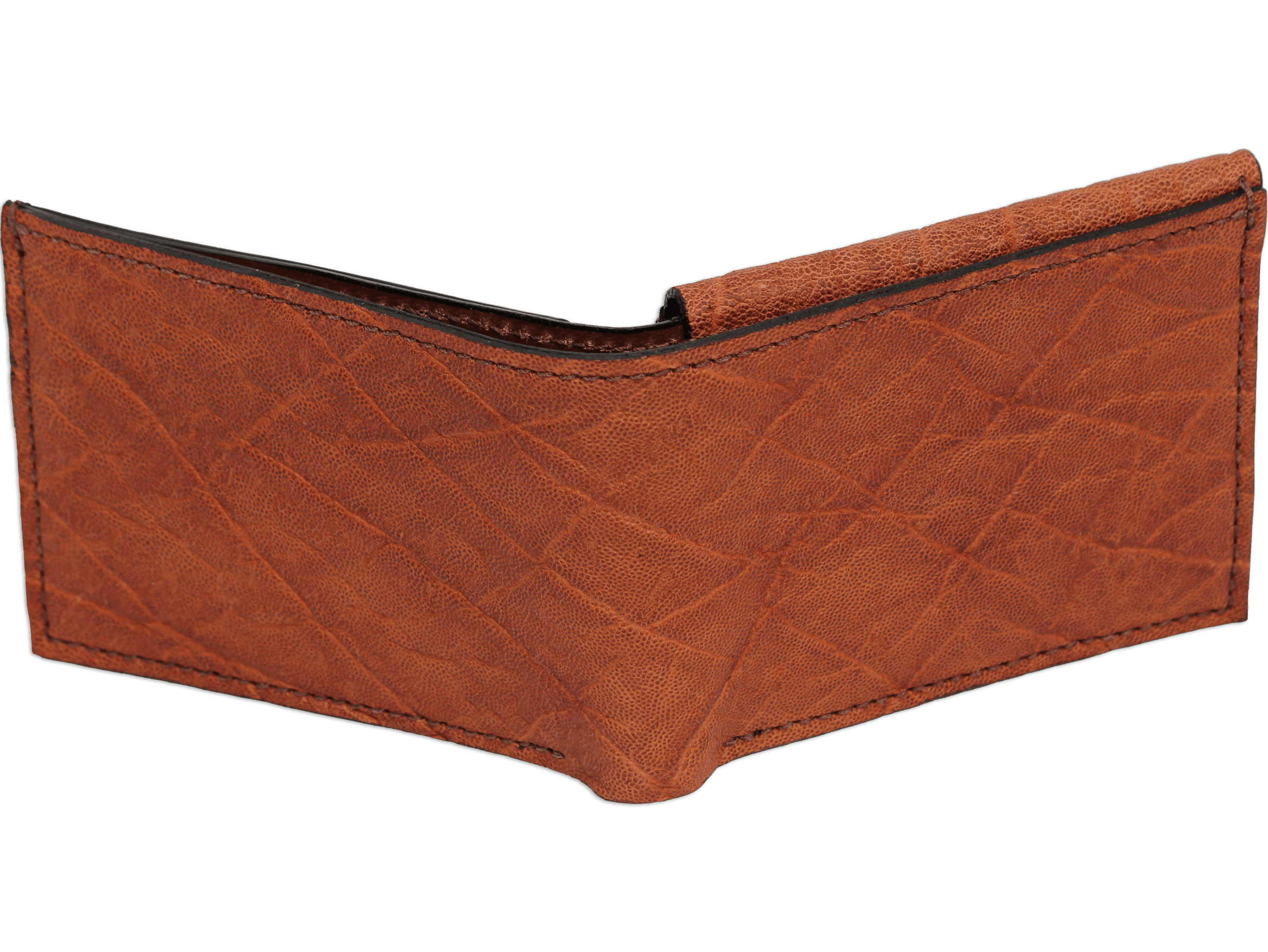 Caramel Brown Elephant Luxury Designer Exotic Bifold Wallet With Flip