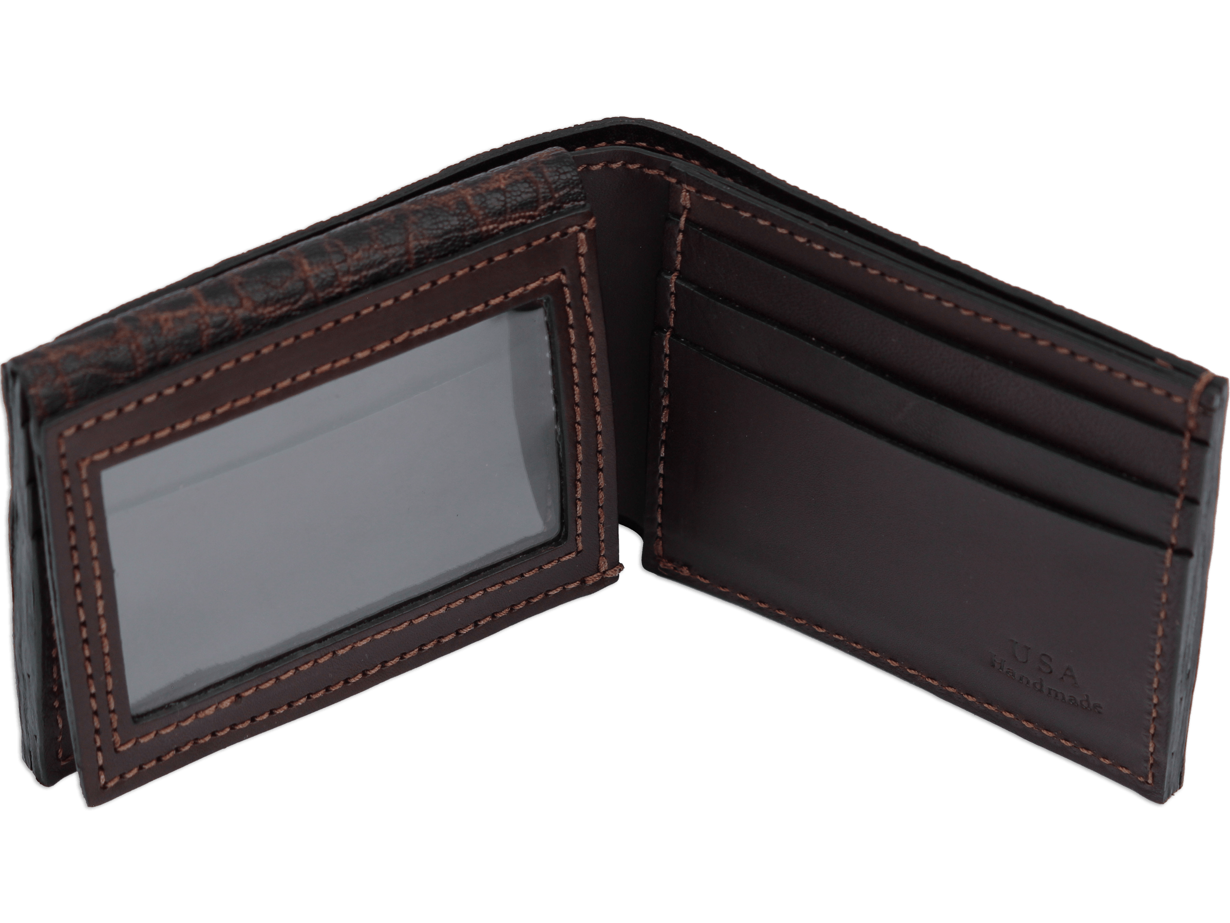 Dragon Fire Elephant Luxury Designer Exotic Bifold Wallet With Flip Up