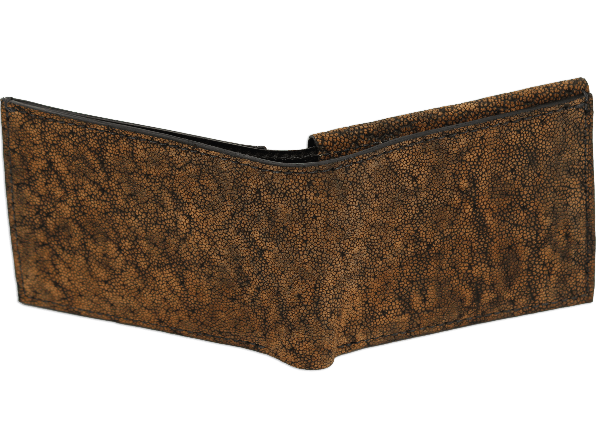 Tree Bark Elephant Luxury Designer Exotic Bifold Wallet With Flip Up I