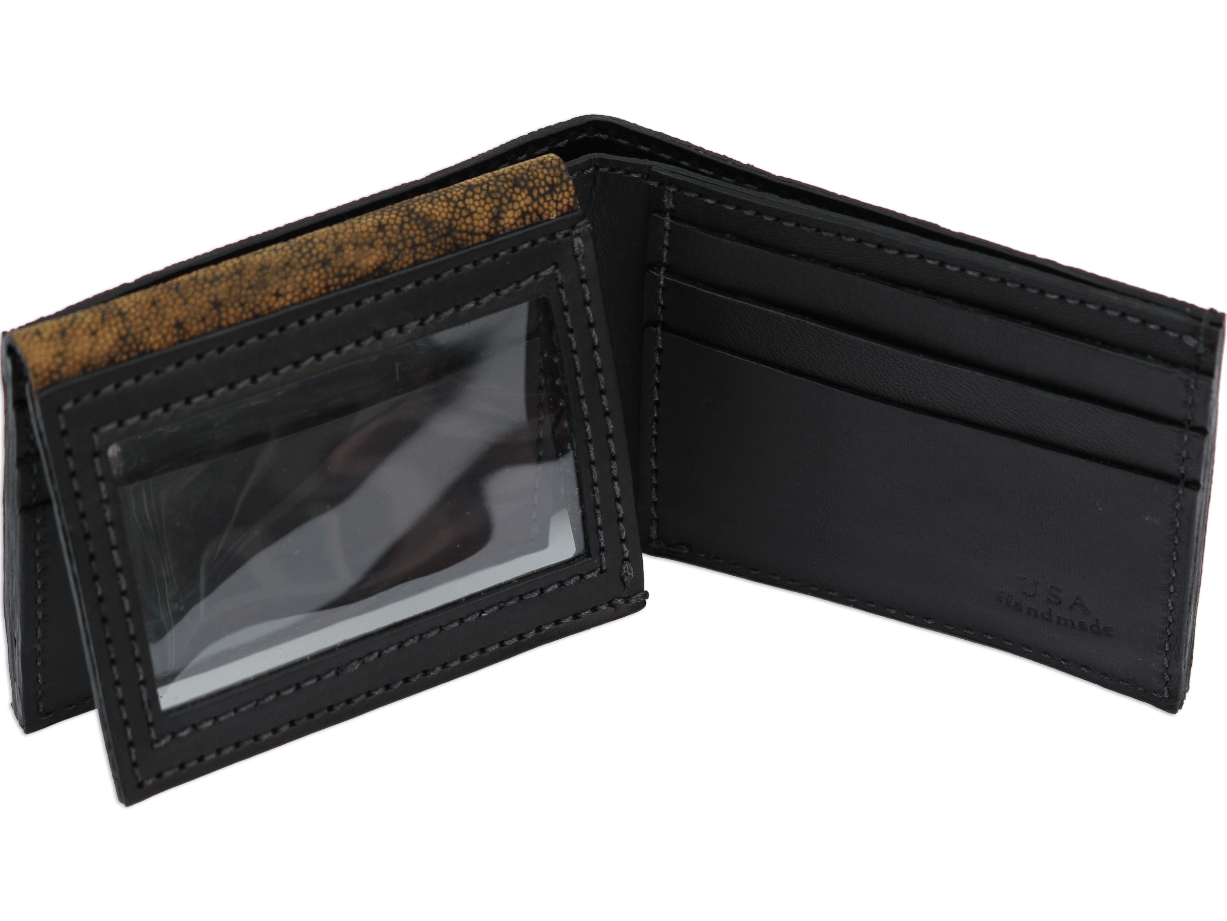 Tree Bark Elephant Luxury Designer Exotic Bifold Wallet With Flip Up I