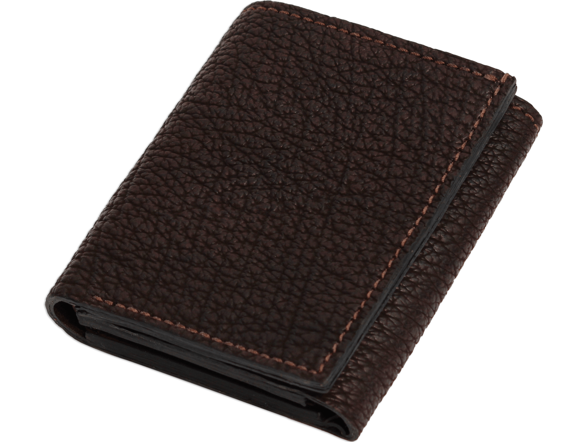 Brown Shark Luxury Designer Exotic Trifold Wallet With ID Window