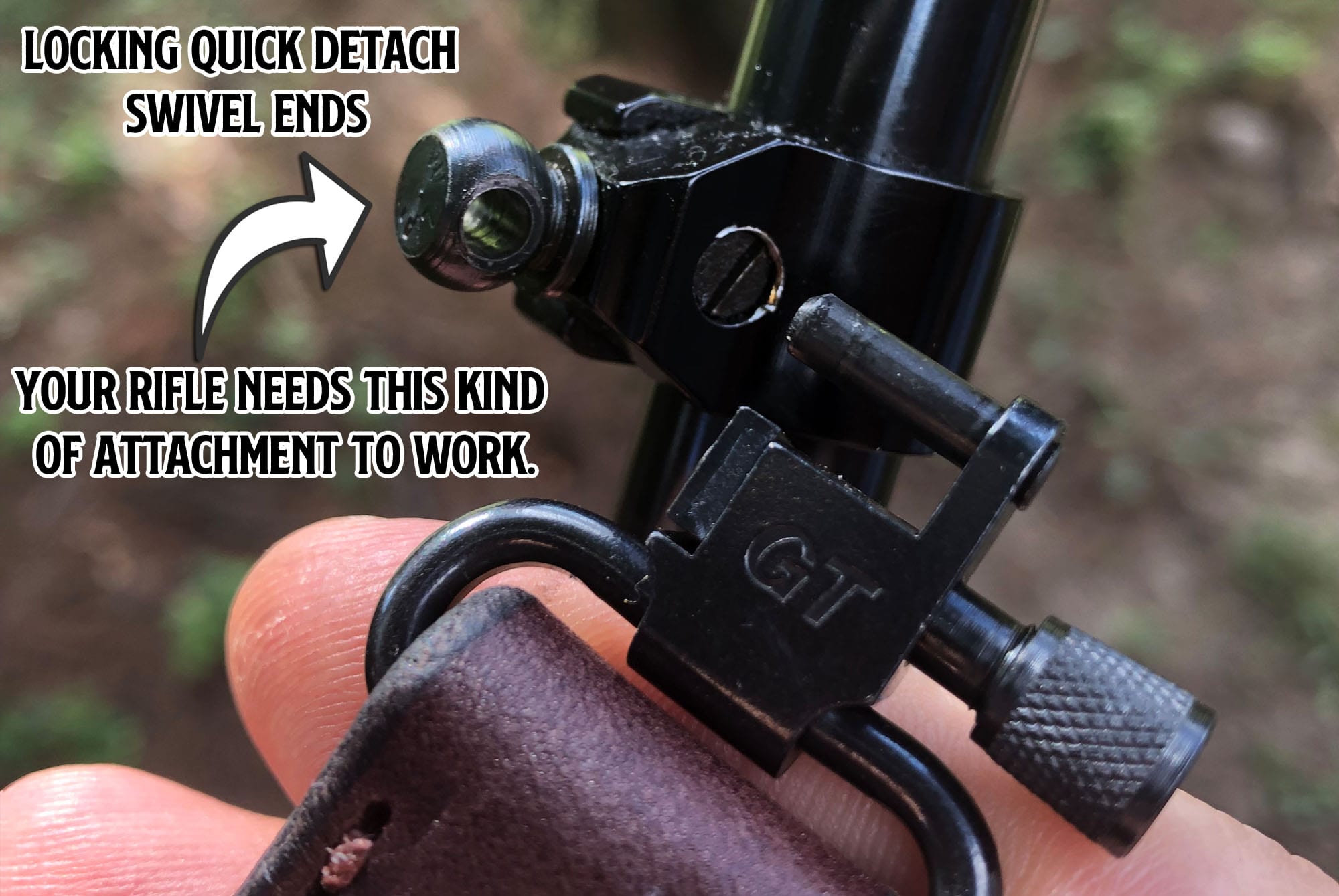 Men's Brown English Leather Adjustable Padded Two Point Rifle Sling ...