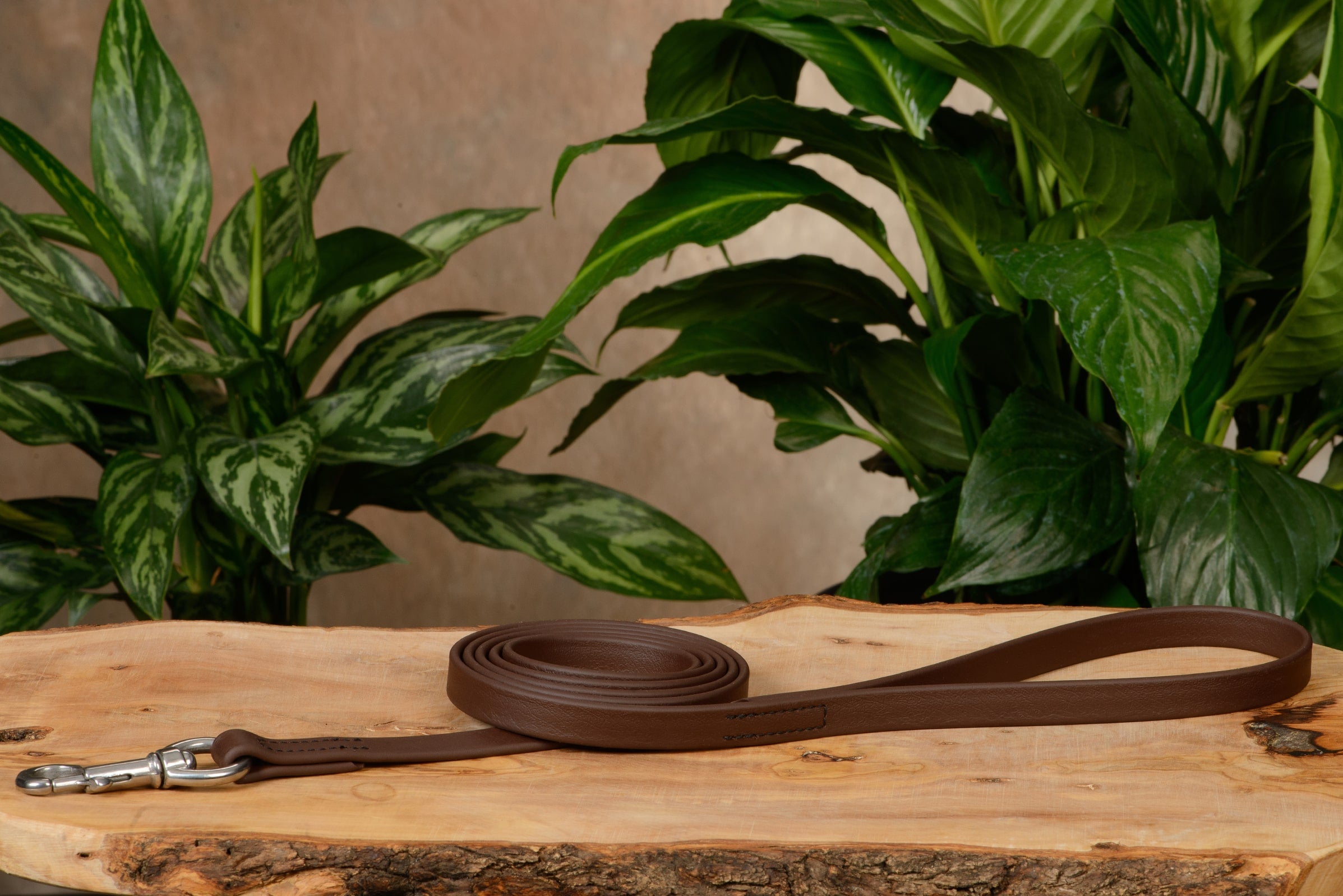 Brown Hercules 6 Foot Dog Leash With Stainless Hardware